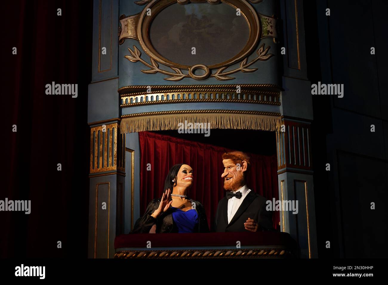 The puppets for the Duke and Duchess of Sussex at the world premiere of ...
