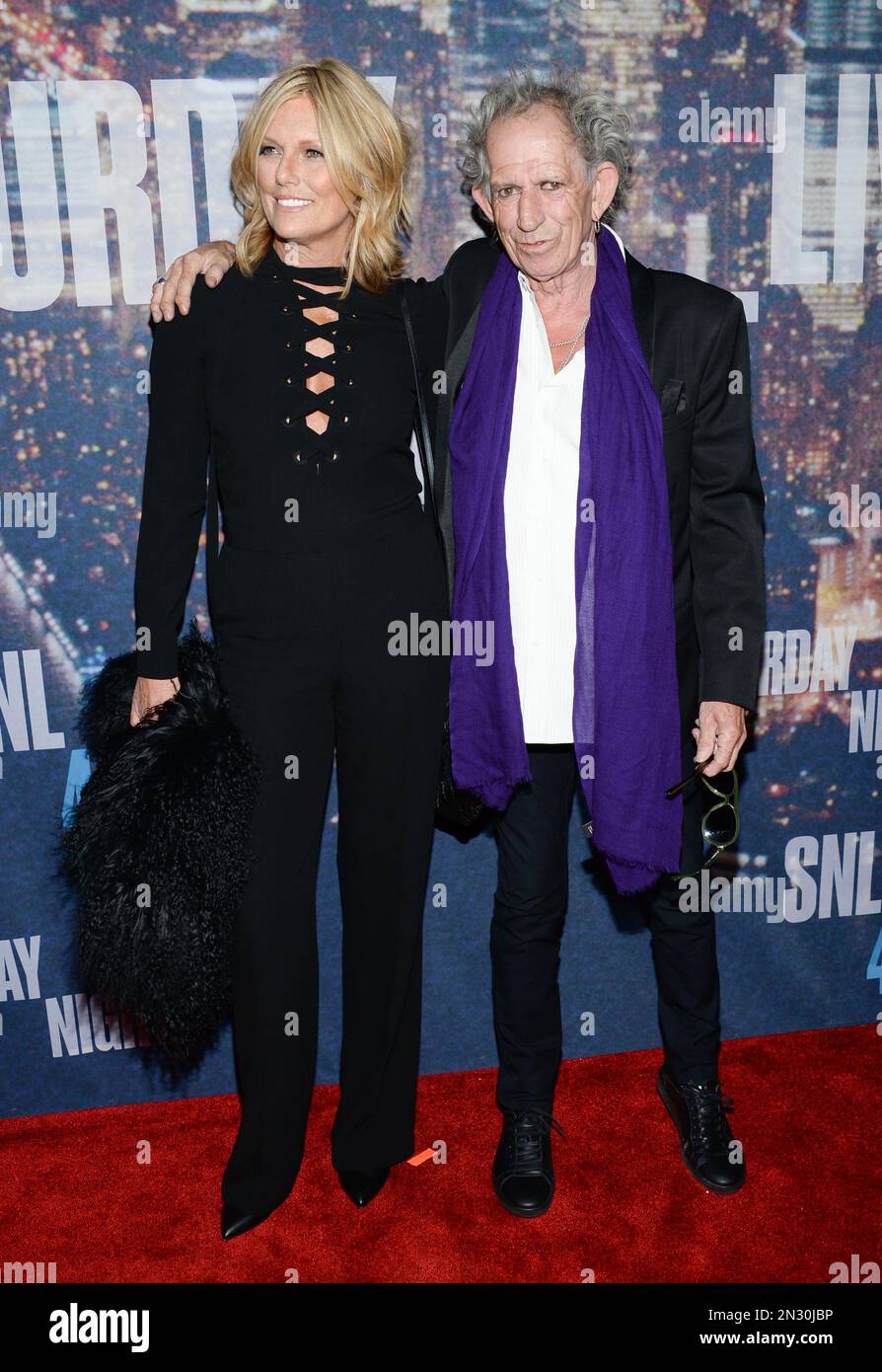 Musician Keith Richards and wife Patti Hansen attend the SNL 40th ...