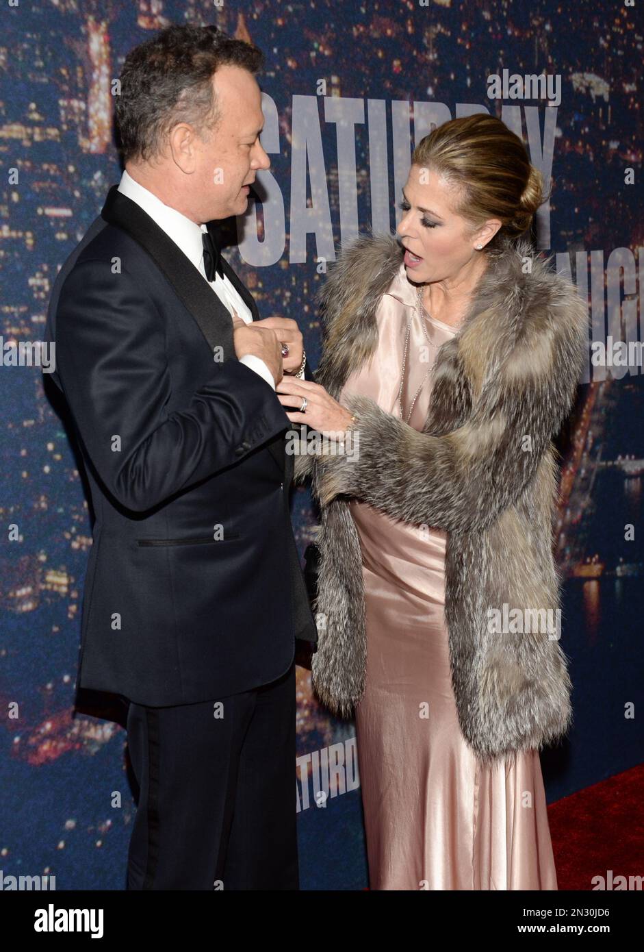 Tom Hanks and Rita Wilson attend the SNL 40th Anniversary Special at ...