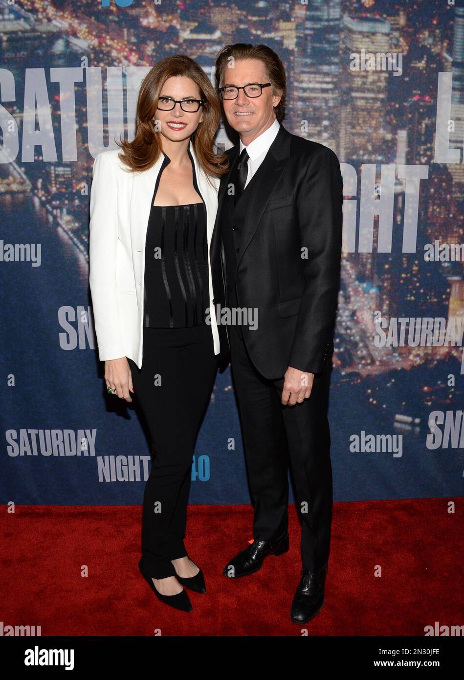 Kyle MacLachlan and wife Desiree Gruber attend the SNL 40th Anniversary ...