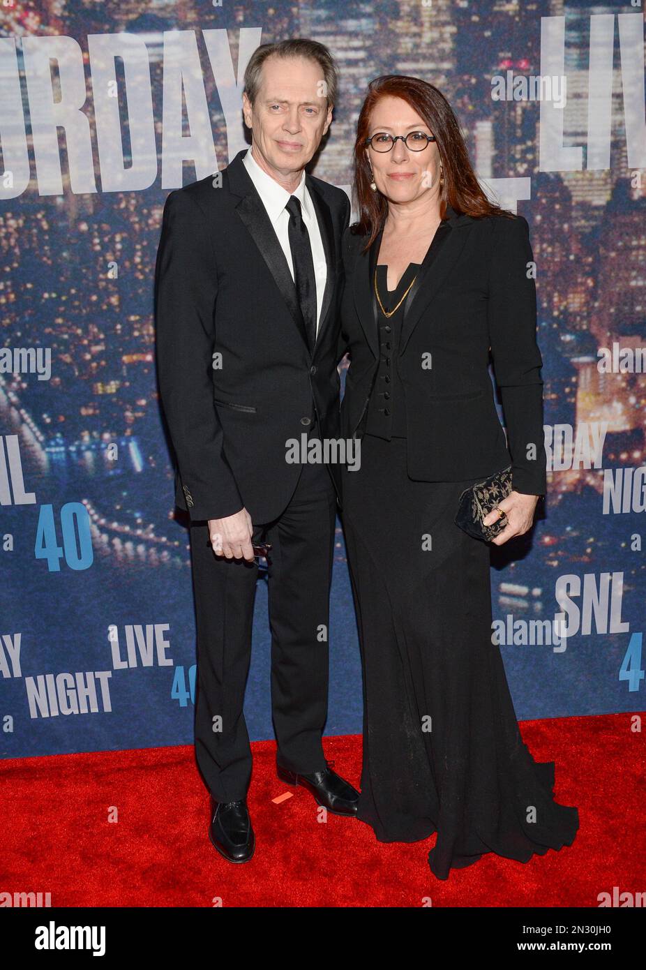 Steve Buscemi and wife Jo Andres attend the SNL 40th Anniversary ...