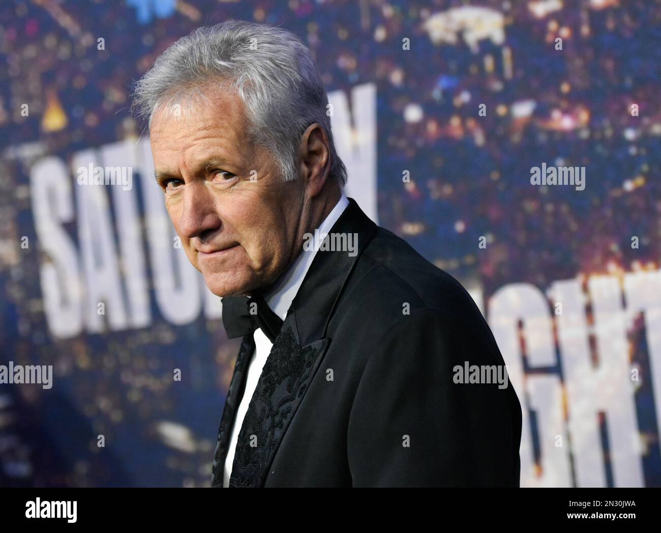 Alex Trebek attends the SNL 40th Anniversary Special at Rockefeller ...