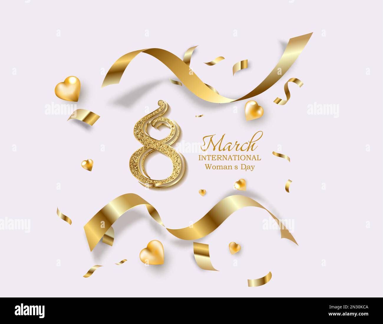 Sparkling heart golden glitter background Stock Vector Images - Alamy
