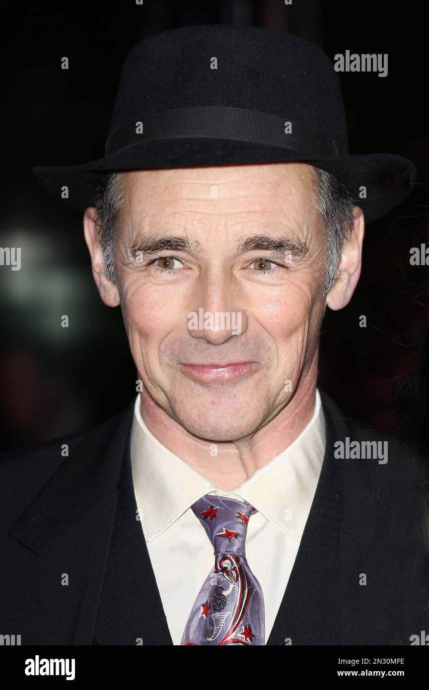 Actor Mark Rylance arrives for the World Premiere of The Gunman at the ...