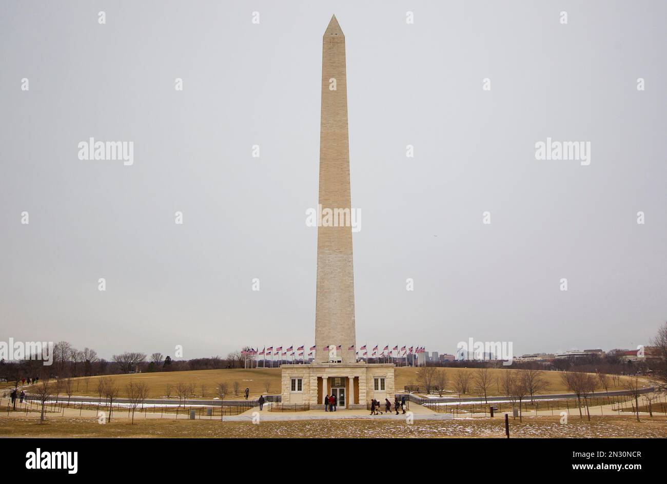 The Washington Monument on the National Mall in Washington, Monday, Feb ...