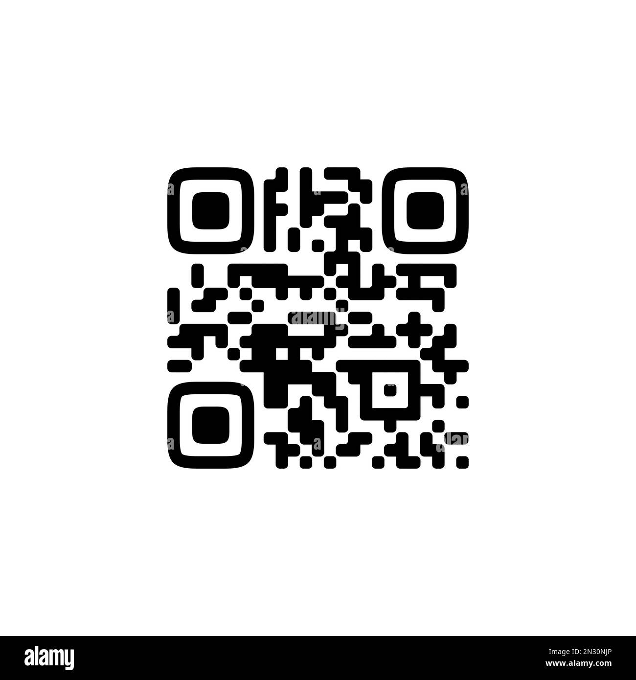 Vector QR code sample for smartphone scanning isolated on white ...