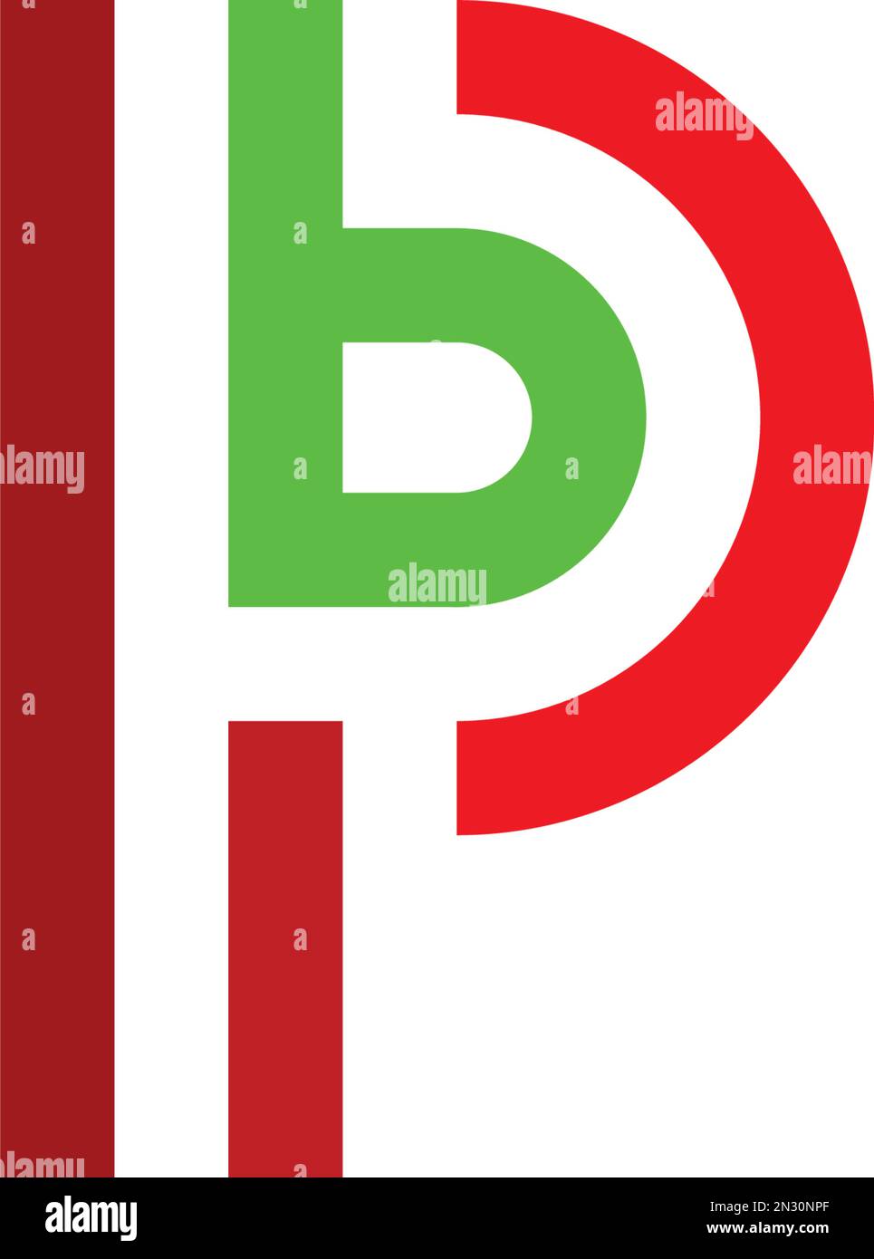 letter p and b pb geometric logo icon design Stock Vector Image & Art ...