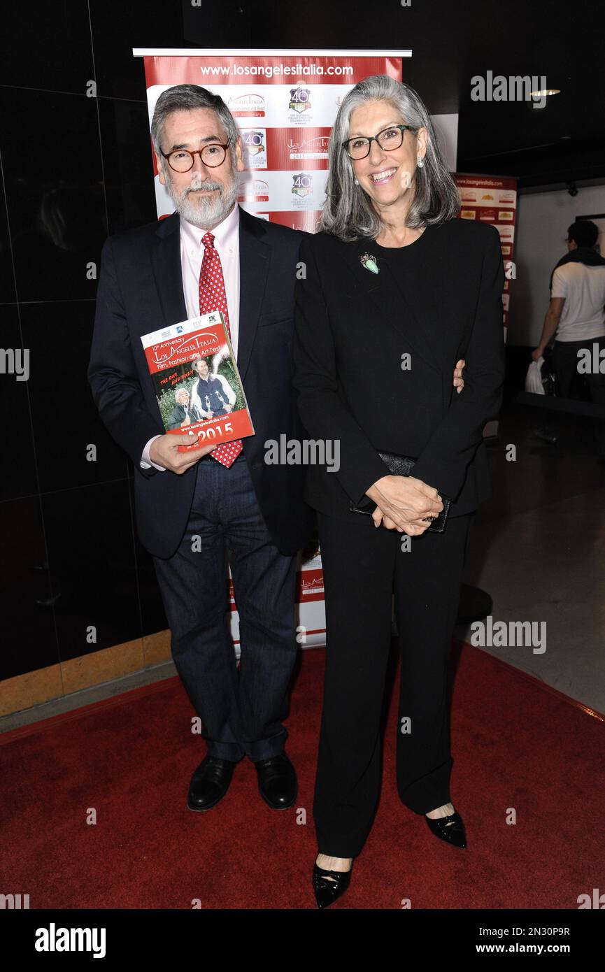 John Landis, left, and Deborah Nadoolman Landis arrive at the 2015 LA ...