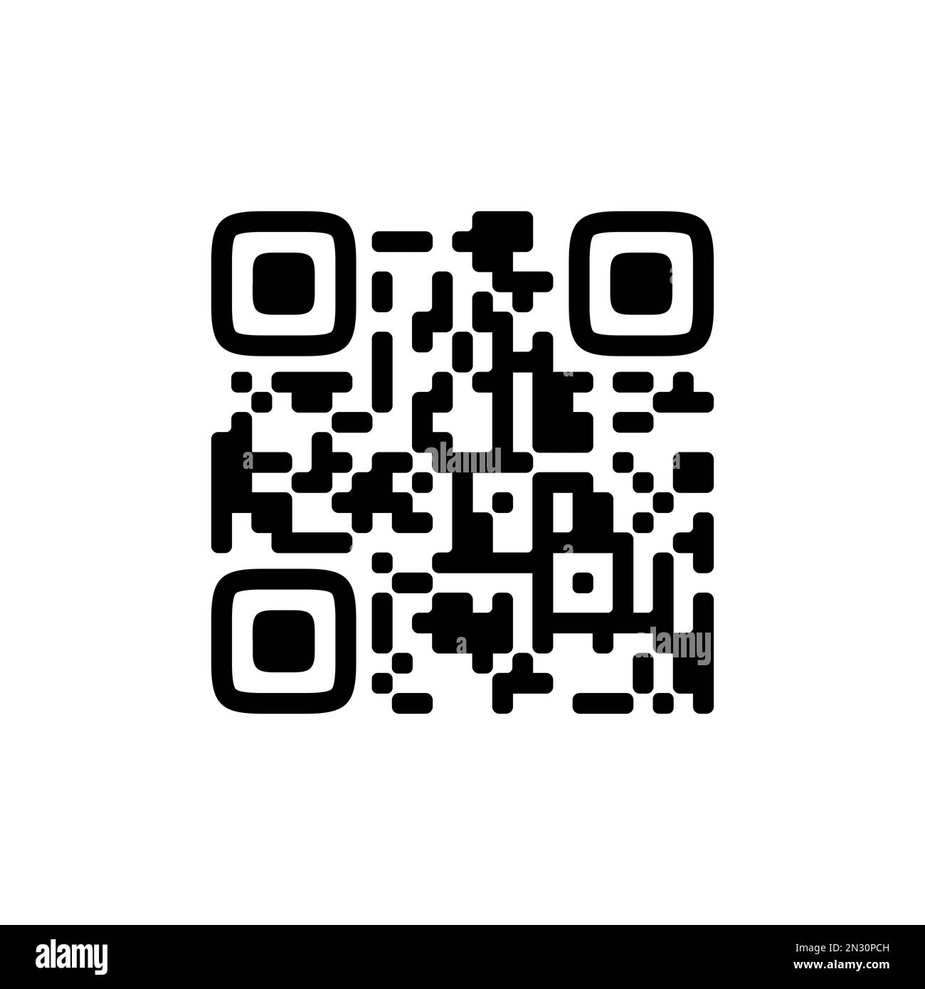 Vector QR code sample for smartphone scanning isolated on white ...