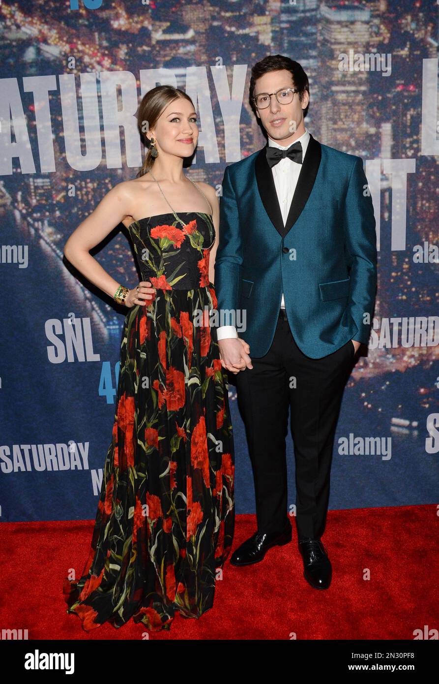 Andy Samberg and wife Joanna Newsom attend the SNL 40th Anniversary ...