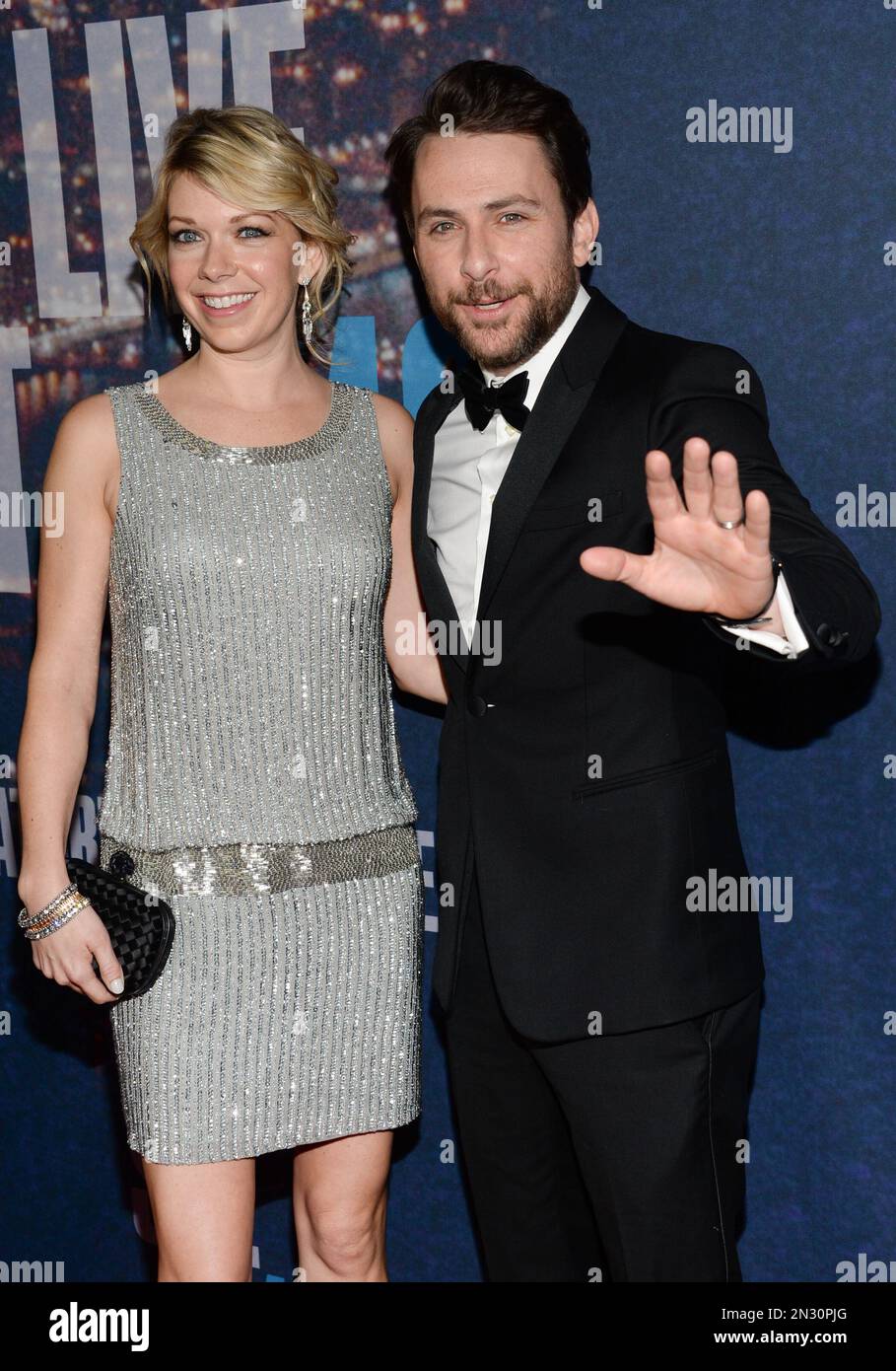 Charlie Day and Mary Elizabeth Ellis attend the SNL 40th Anniversary ...