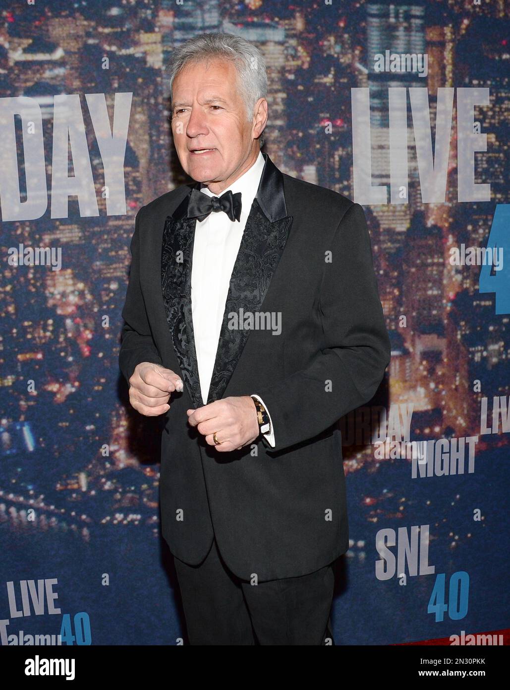 Alex Trebek attends the SNL 40th Anniversary Special at Rockefeller ...