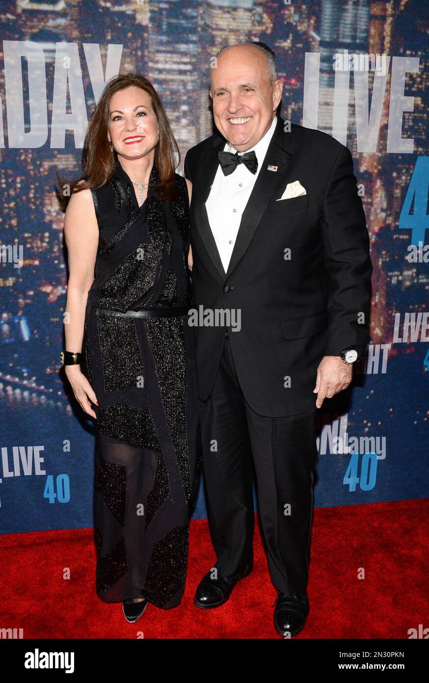 Rudy Giuliani and Judith Giuliani attend the SNL 40th Anniversary ...