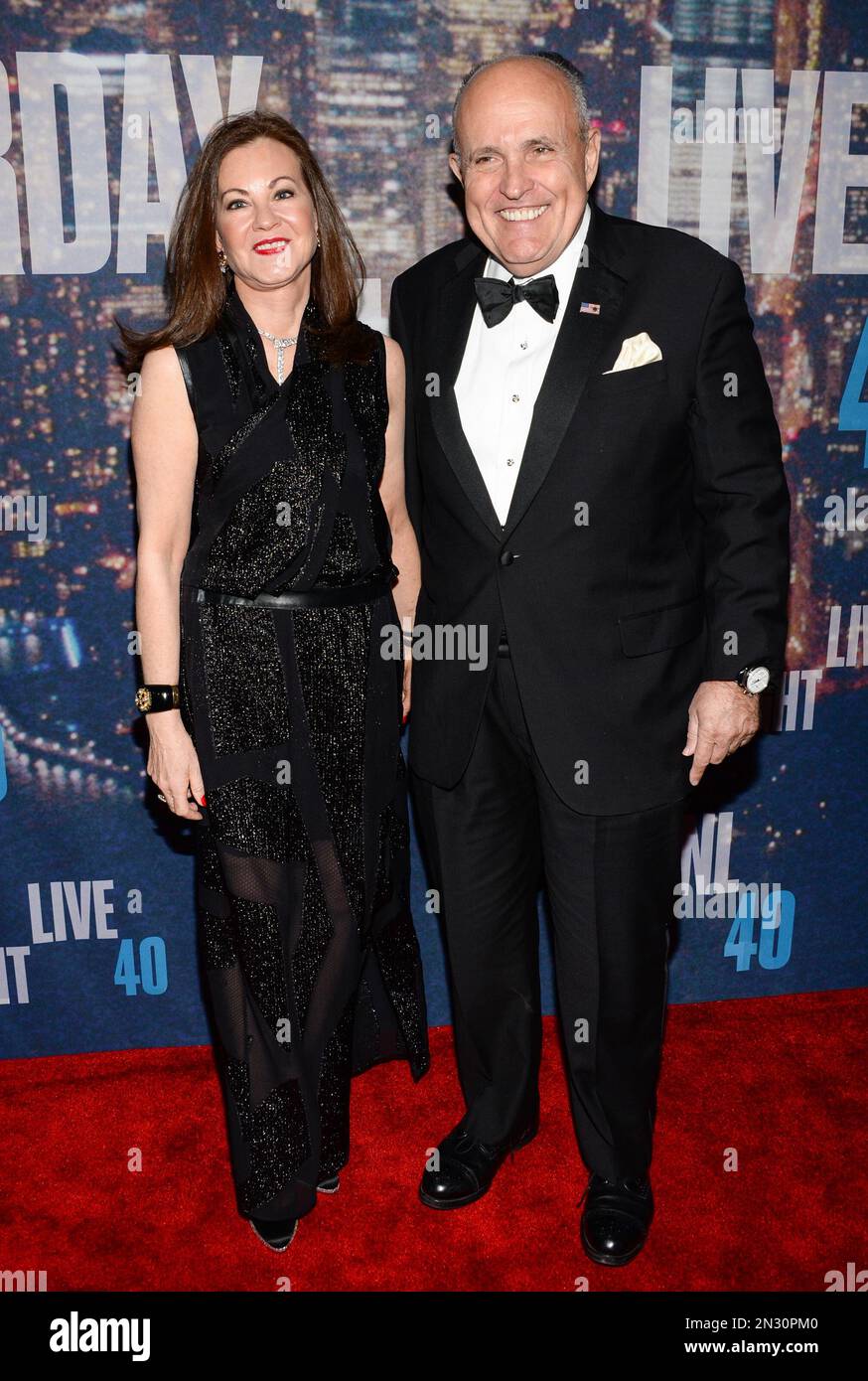 Rudy Giuliani and Judith Giuliani attend the SNL 40th Anniversary ...