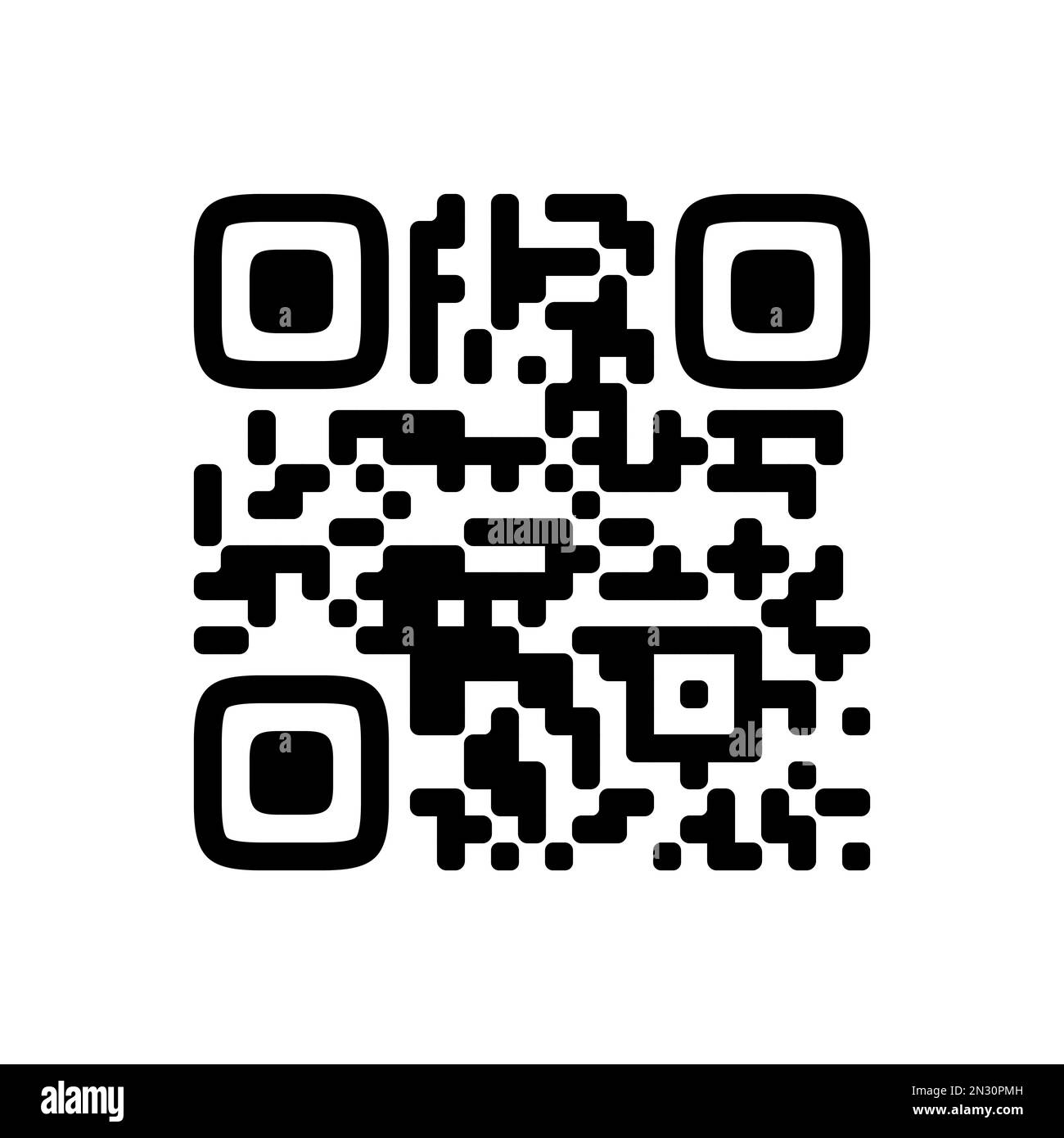 Vector QR code sample for smartphone scanning isolated on white ...