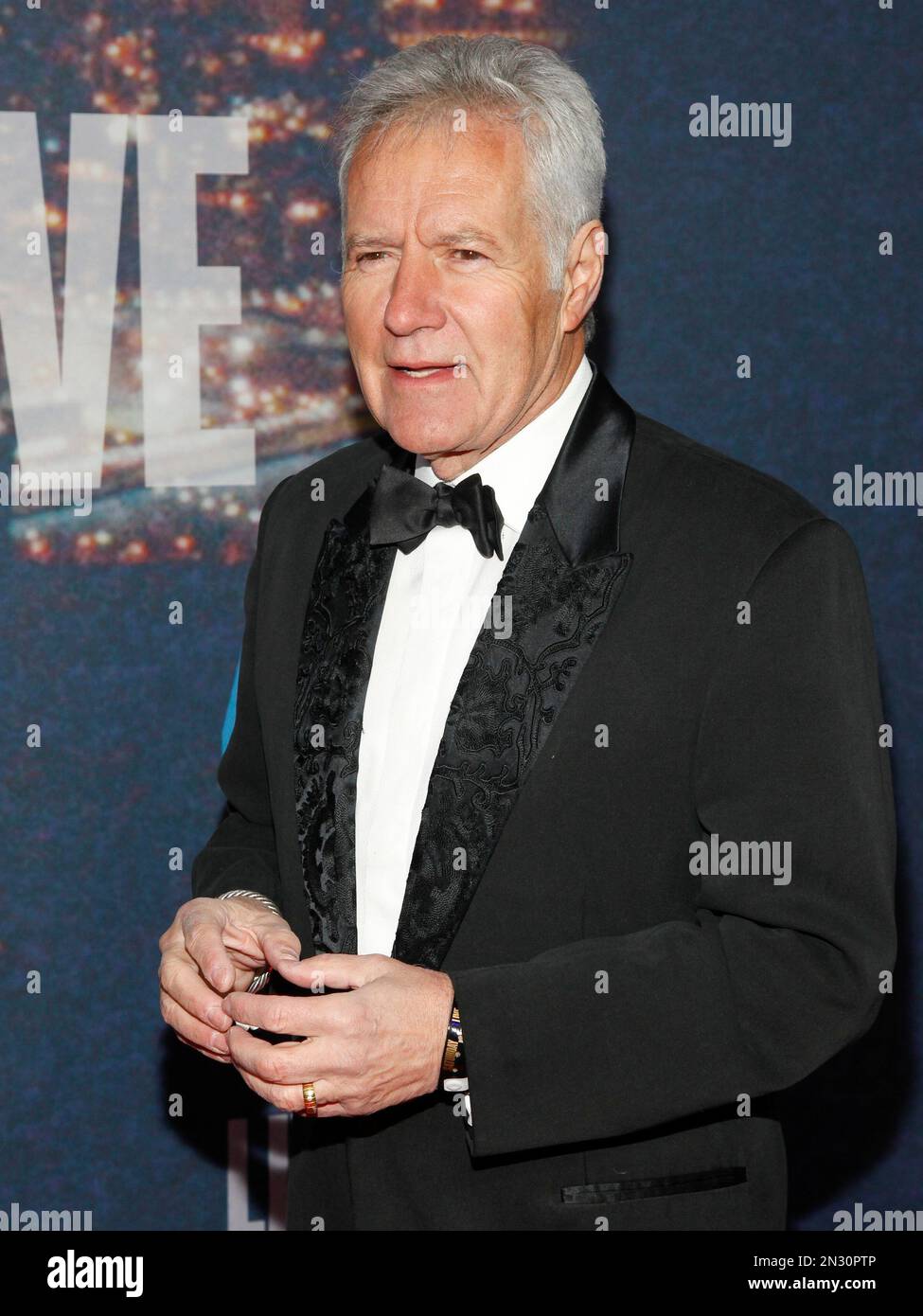 Alex Trebek attends the SNL 40th Anniversary Special at Rockefeller ...