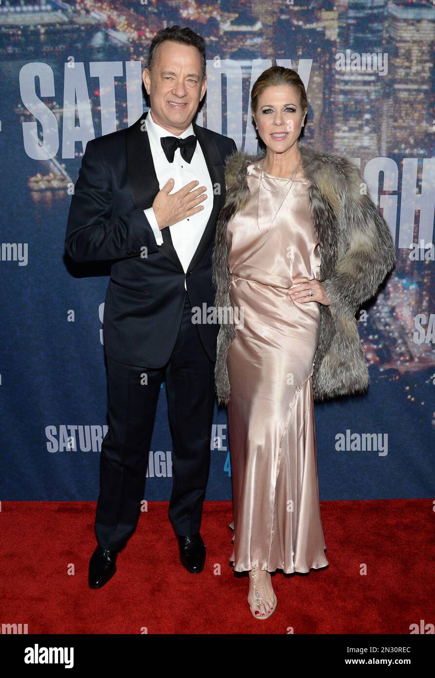Tom Hanks and Rita Wilson attend the SNL 40th Anniversary Special at ...