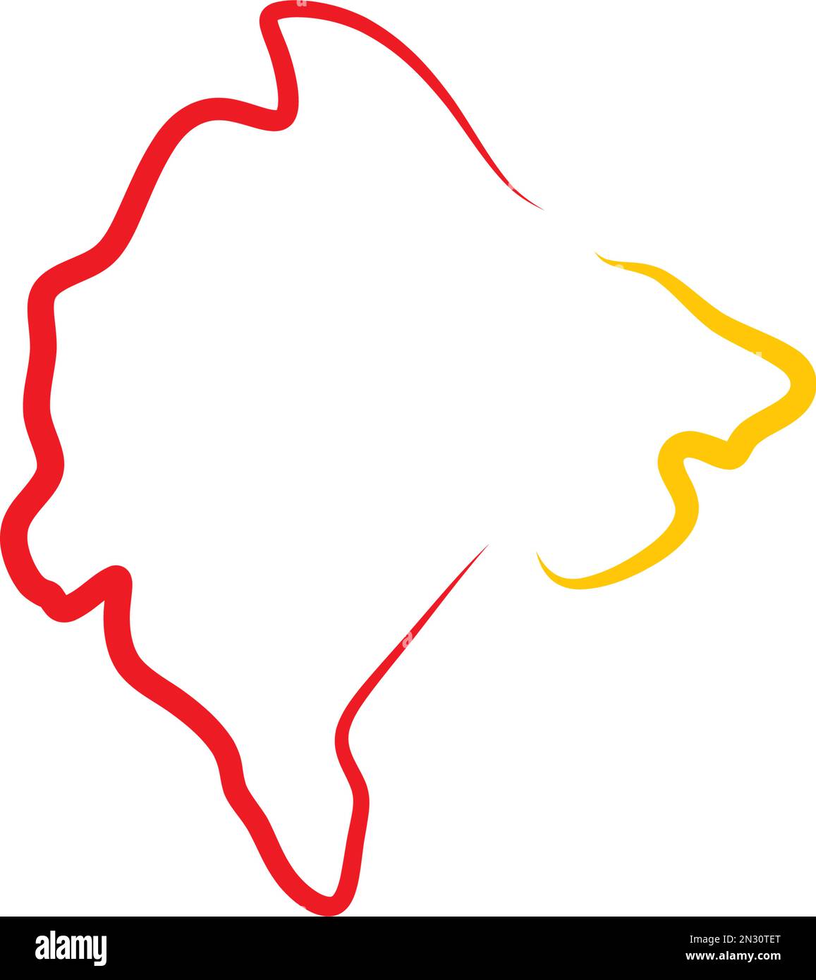 Montenegro country map hi-res stock photography and images - Alamy