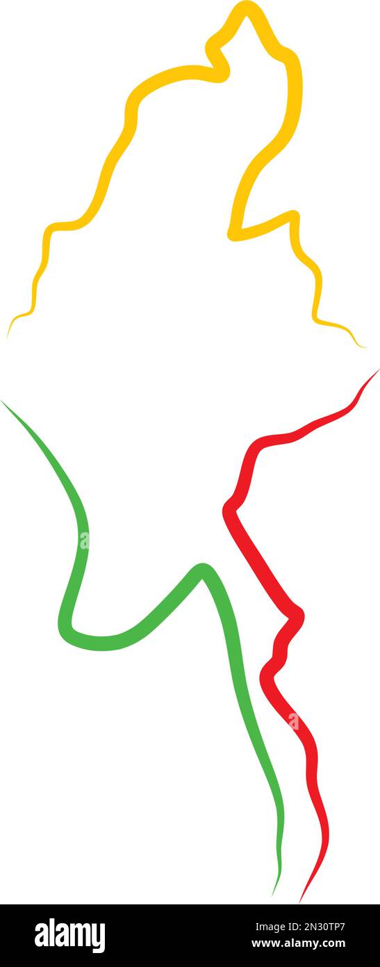 myanmar map vector logo icon symbol Stock Vector Image & Art - Alamy