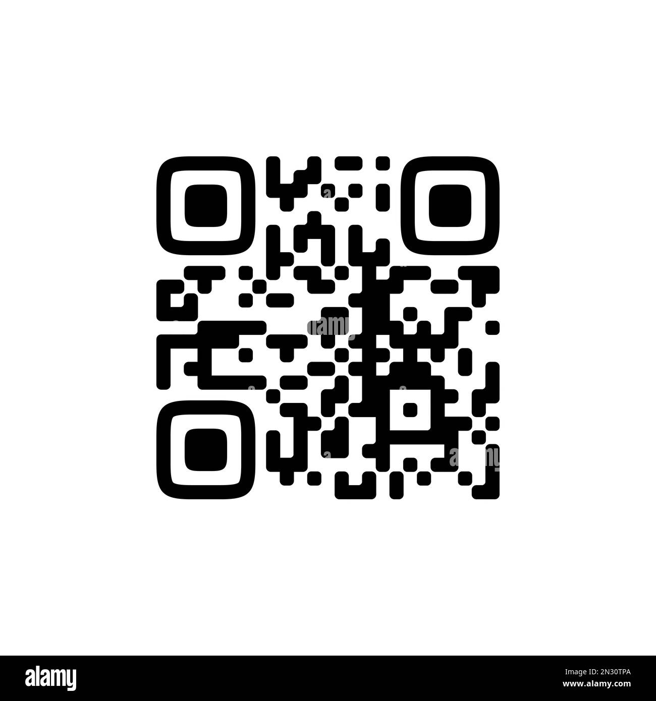 Vector QR code sample for smartphone scanning isolated on white ...