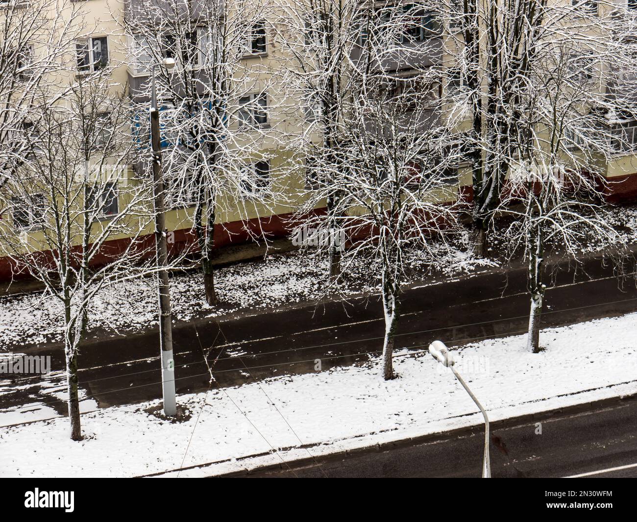 The Architecture backgrounds and objects. Winter. Snow. View from above ...