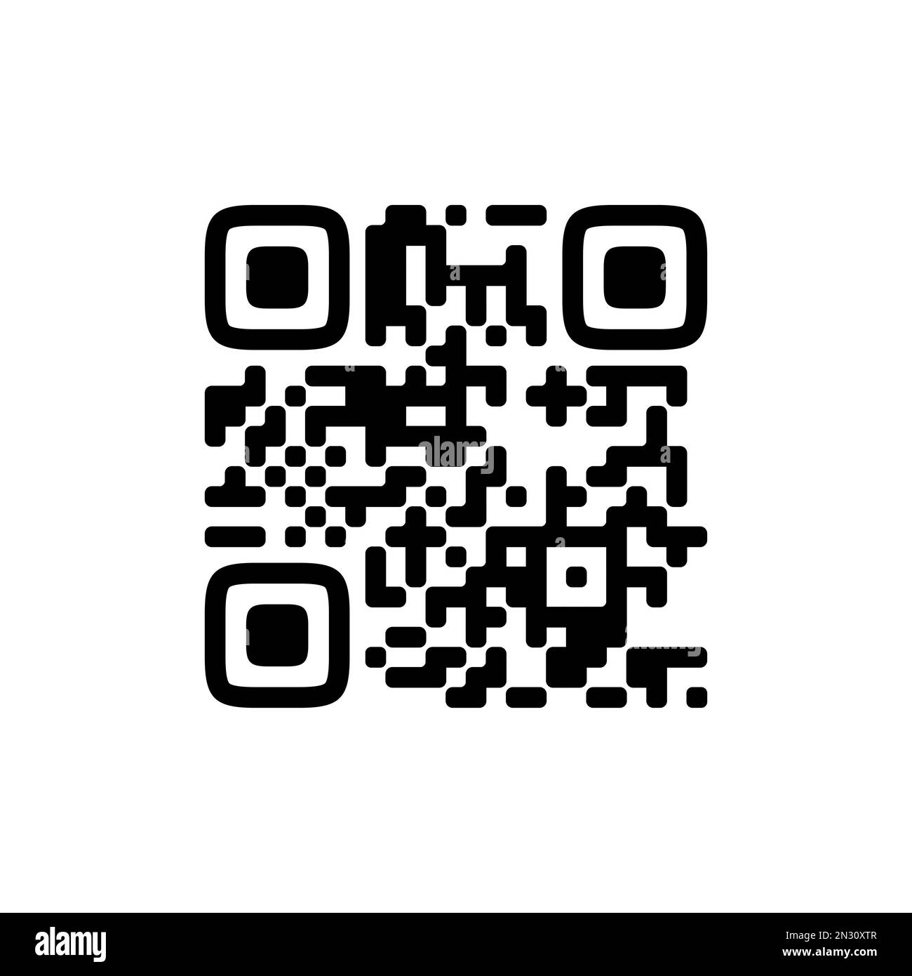 Vector QR code sample for smartphone scanning isolated on white ...