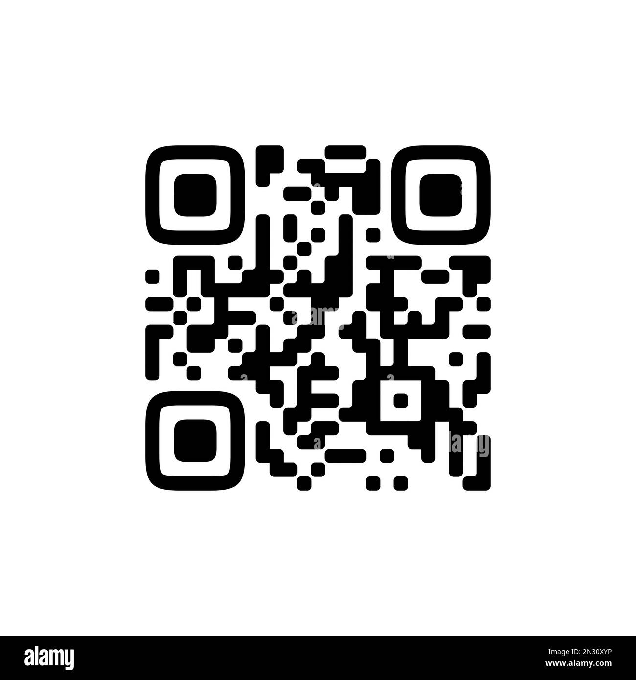 Vector QR code sample for smartphone scanning isolated on white ...