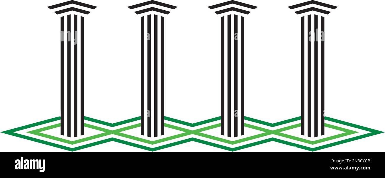 pillars vector illustration symbol design element Stock Vector Image ...