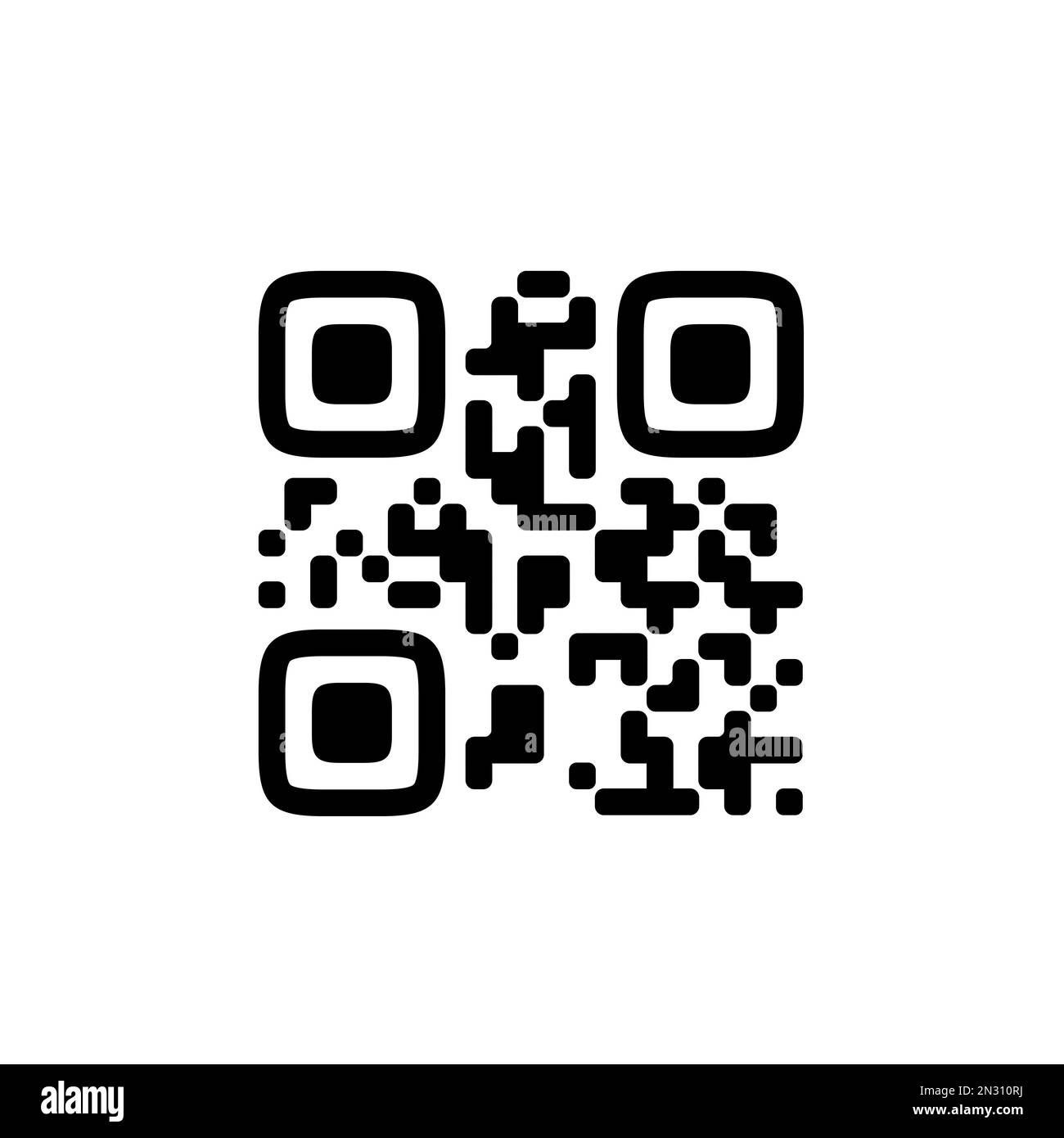 Vector QR code sample for smartphone scanning isolated on white ...