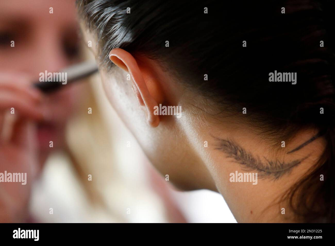 New neck tattoo hi-res stock photography and images - Alamy