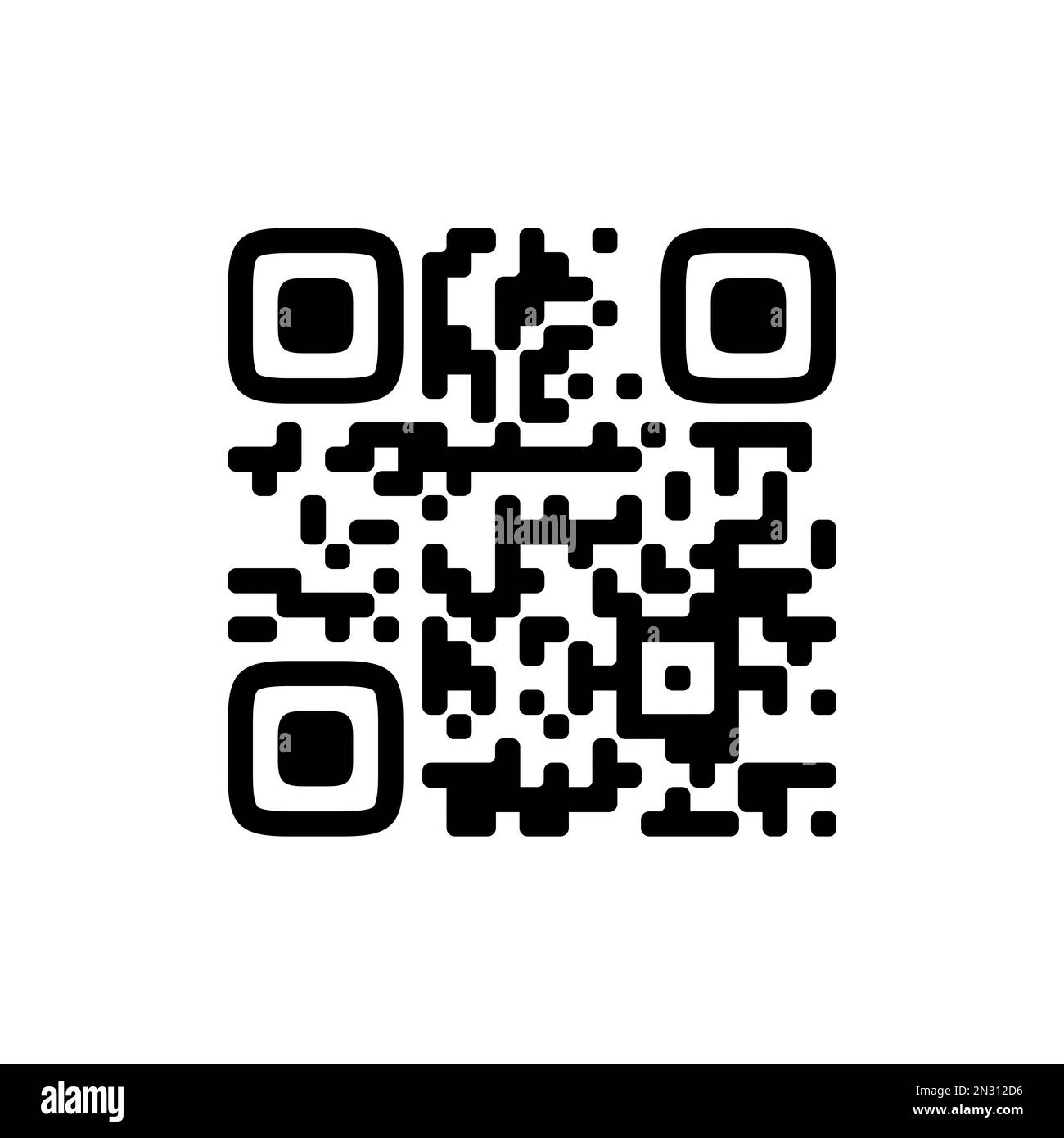 Vector QR code sample for smartphone scanning isolated on white ...