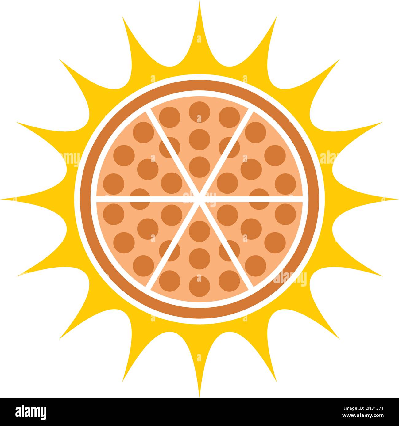 sun pizza logo icon vector symbol design Stock Vector Image & Art - Alamy