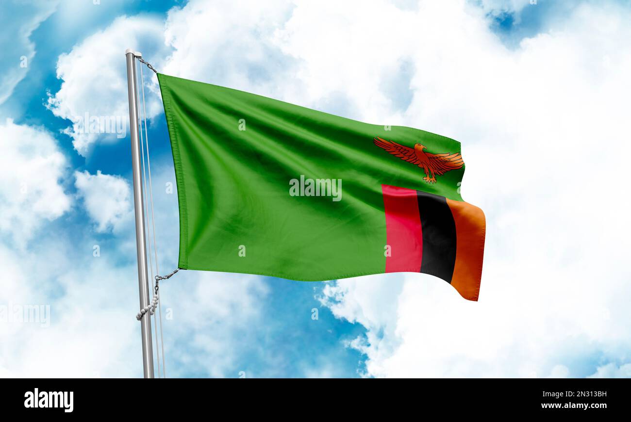 Zambia Flag Waving