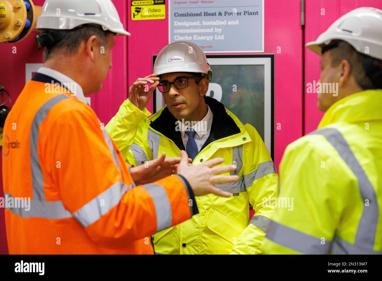Prime Minister Rishi Sunak is given a tour of the District Energy ...