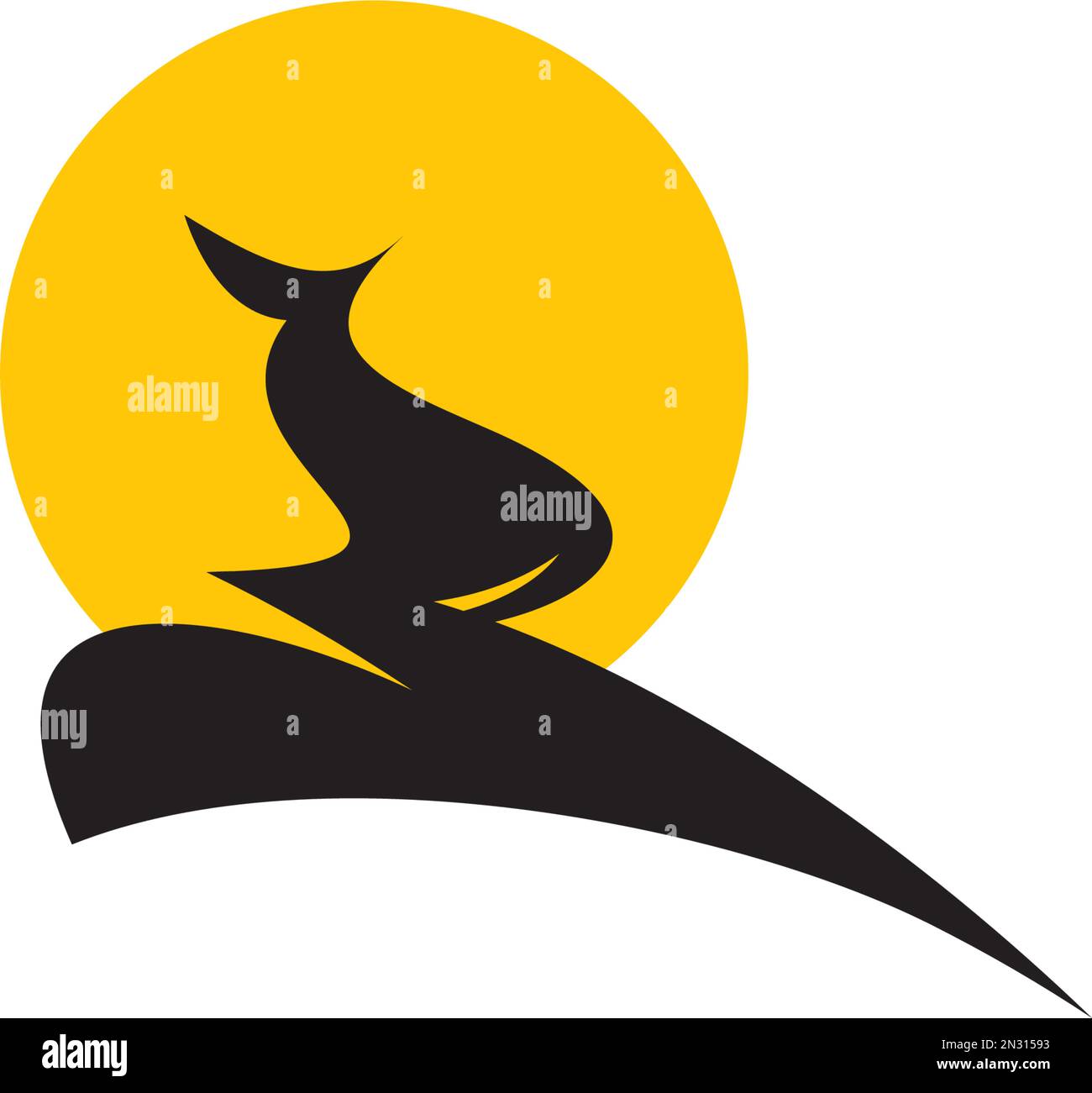 Wolf howling night Cut Out Stock Images & Pictures - Alamy