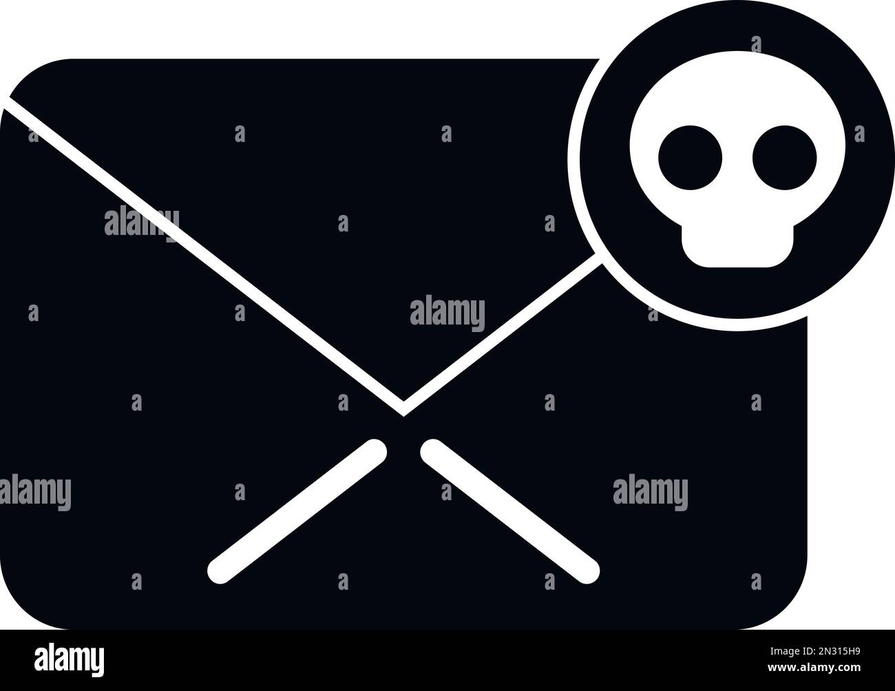 Mail malware icon simple vector. Virus error. Data crime Stock Vector ...