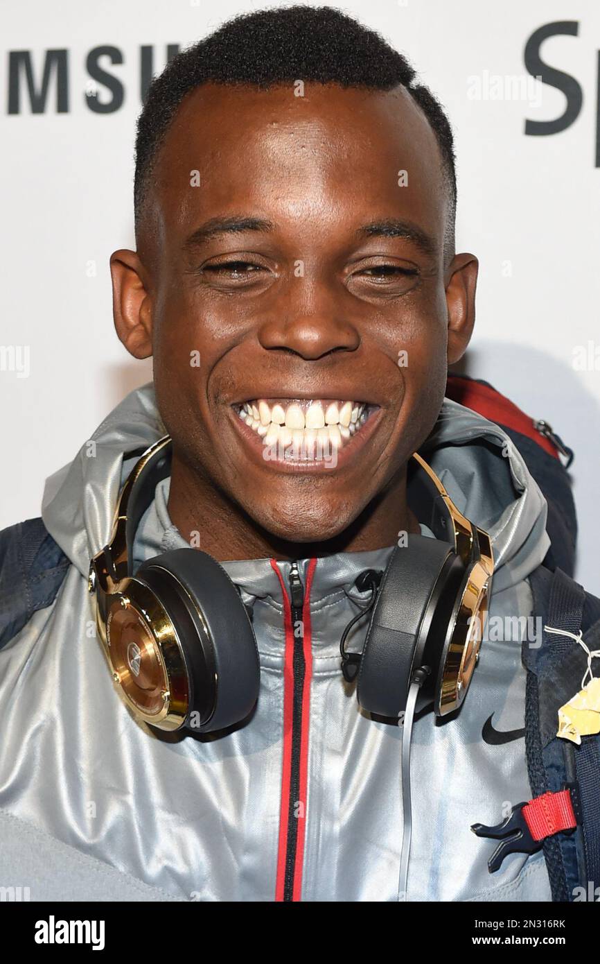 U.S. Paralympic athlete Blake Leeper attends the 2015 Sprint NBA All ...