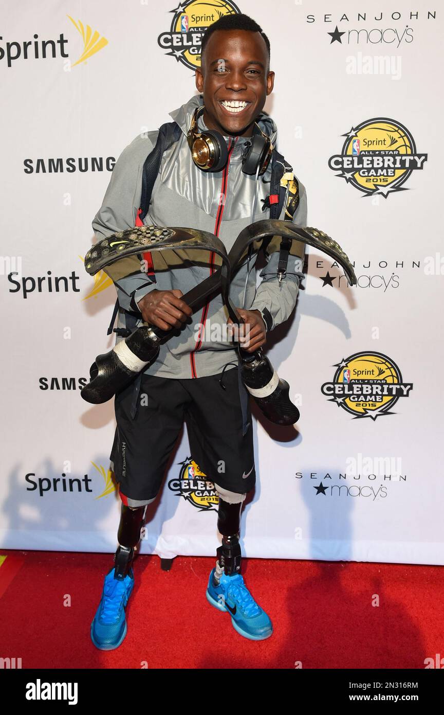 U.S. Paralympic athlete Blake Leeper attends the 2015 Sprint NBA All ...