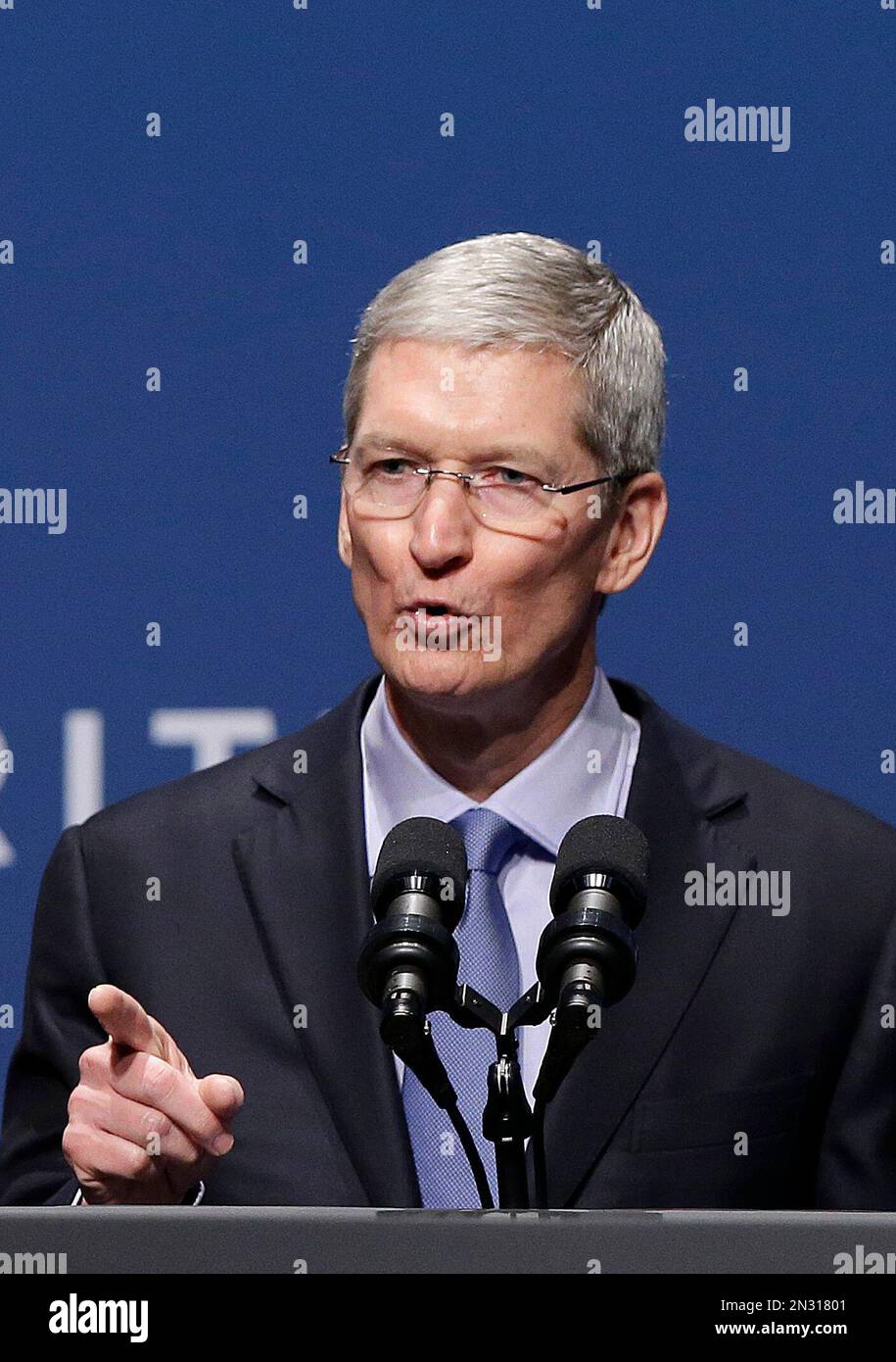 Apple CEO Tim Cook speaks at the White House Summit on Cybersecurity ...