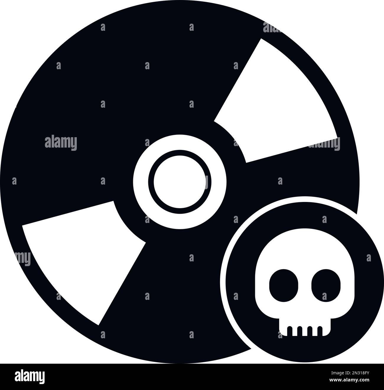 Cd Malware Icon Simple Vector Virus Error File Scam Stock Vector Image And Art Alamy