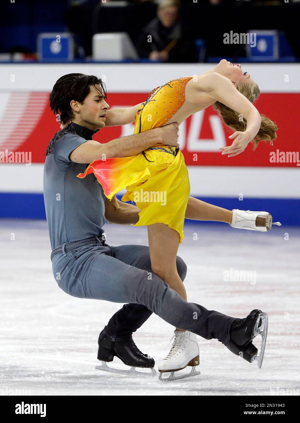 Kaitlyn Weaver and Andrew Poje of Canada perform the free dance on ...