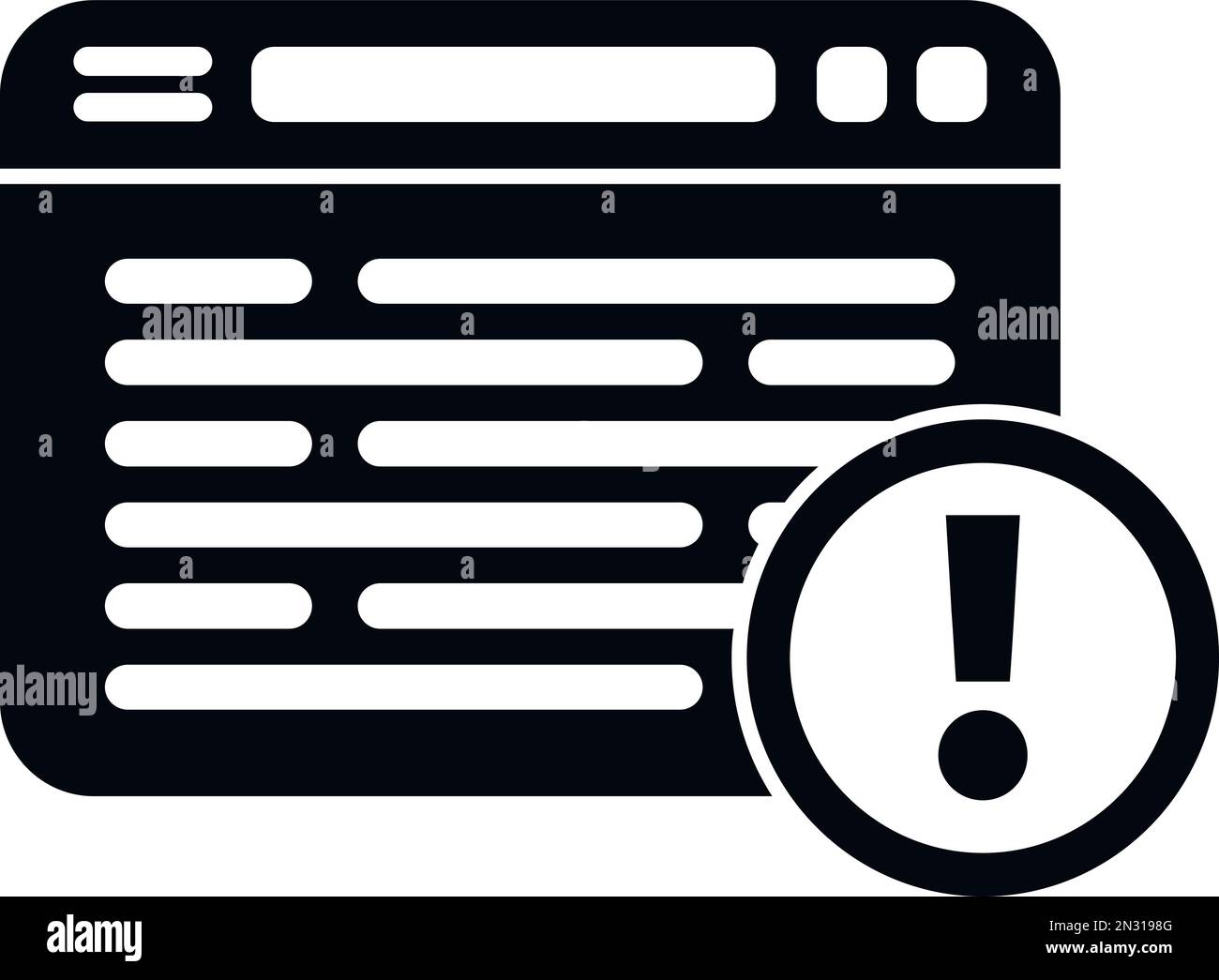 Online Fraud Icon Simple Vector Hacker Error File Data Stock Vector