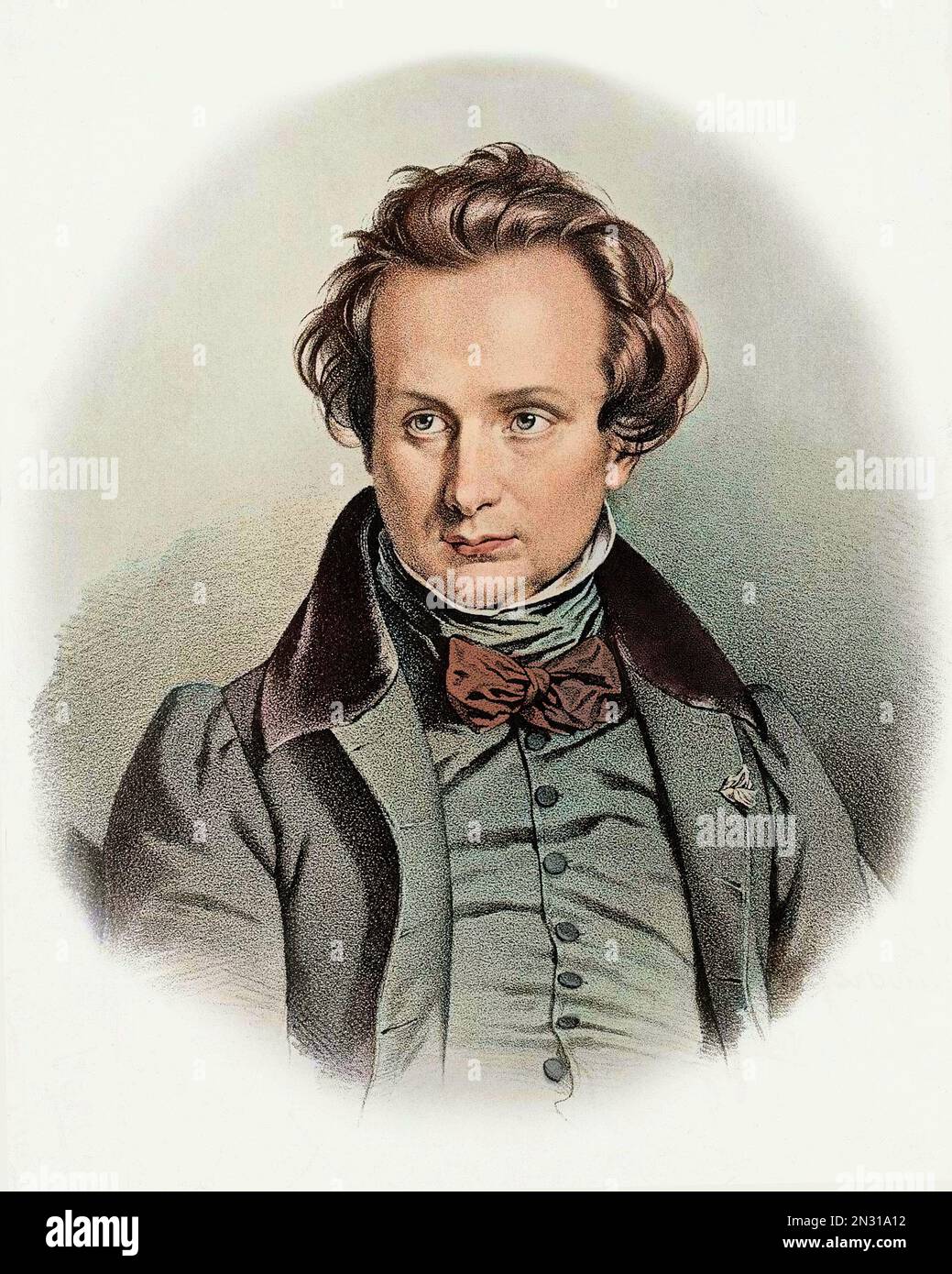 Portrait of Victor-Marie Hugo (1802-1885), French writer, by Antoine ...