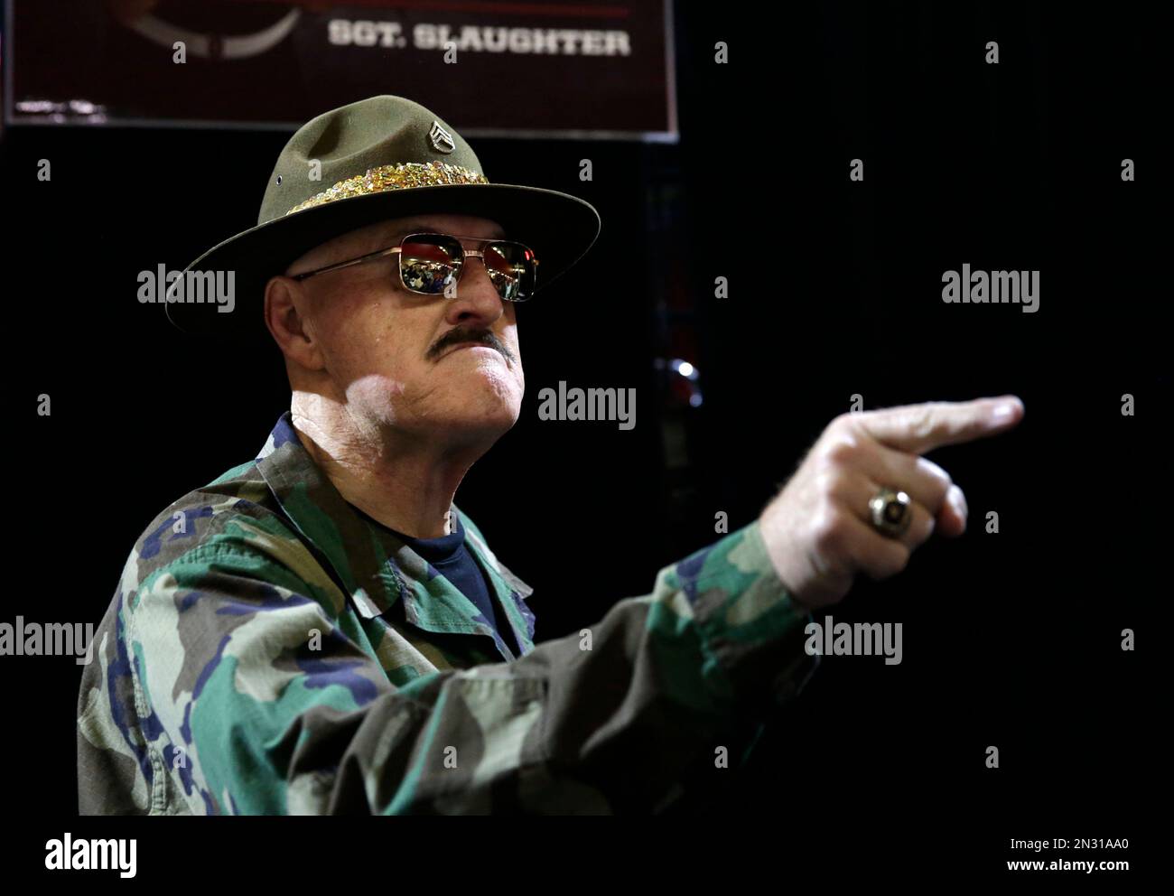 Professional wrestler Robert Remus, known in the ring as Sgt. Slaughter ...