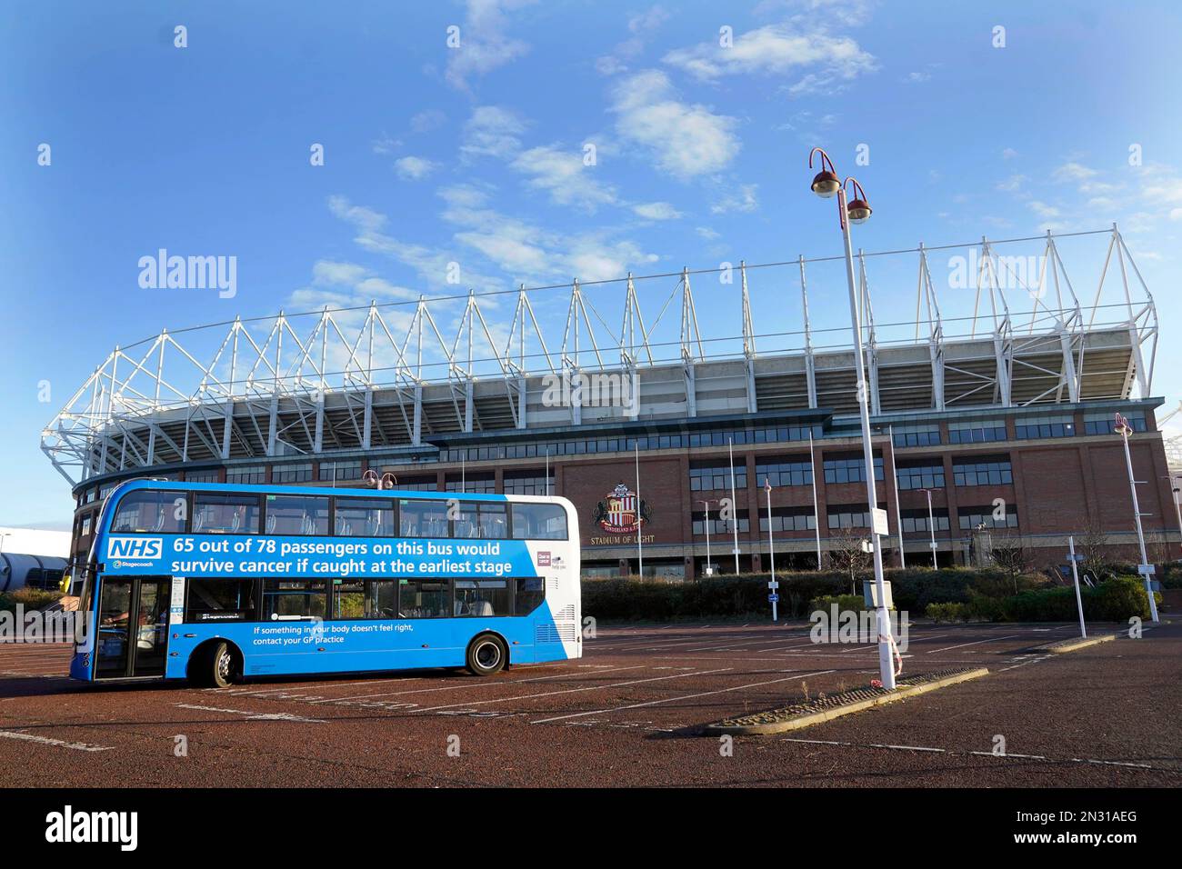 EDITORIAL USE ONLY Volunteers hand out leaflets in Sunderland as part ...