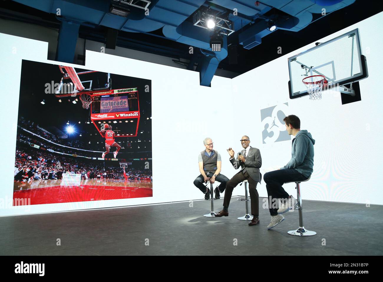 IMAGE DISTRIBUTED FOR JORDAN BRAND - From left, famed footwear designer ...