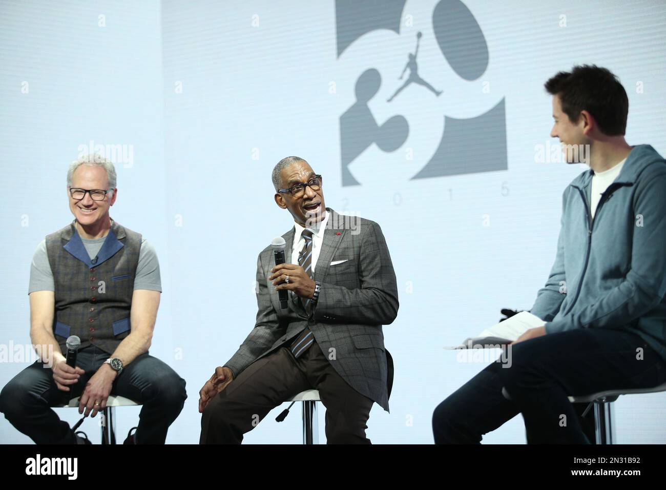 IMAGE DISTRIBUTED FOR JORDAN BRAND - From left, famed footwear designer ...