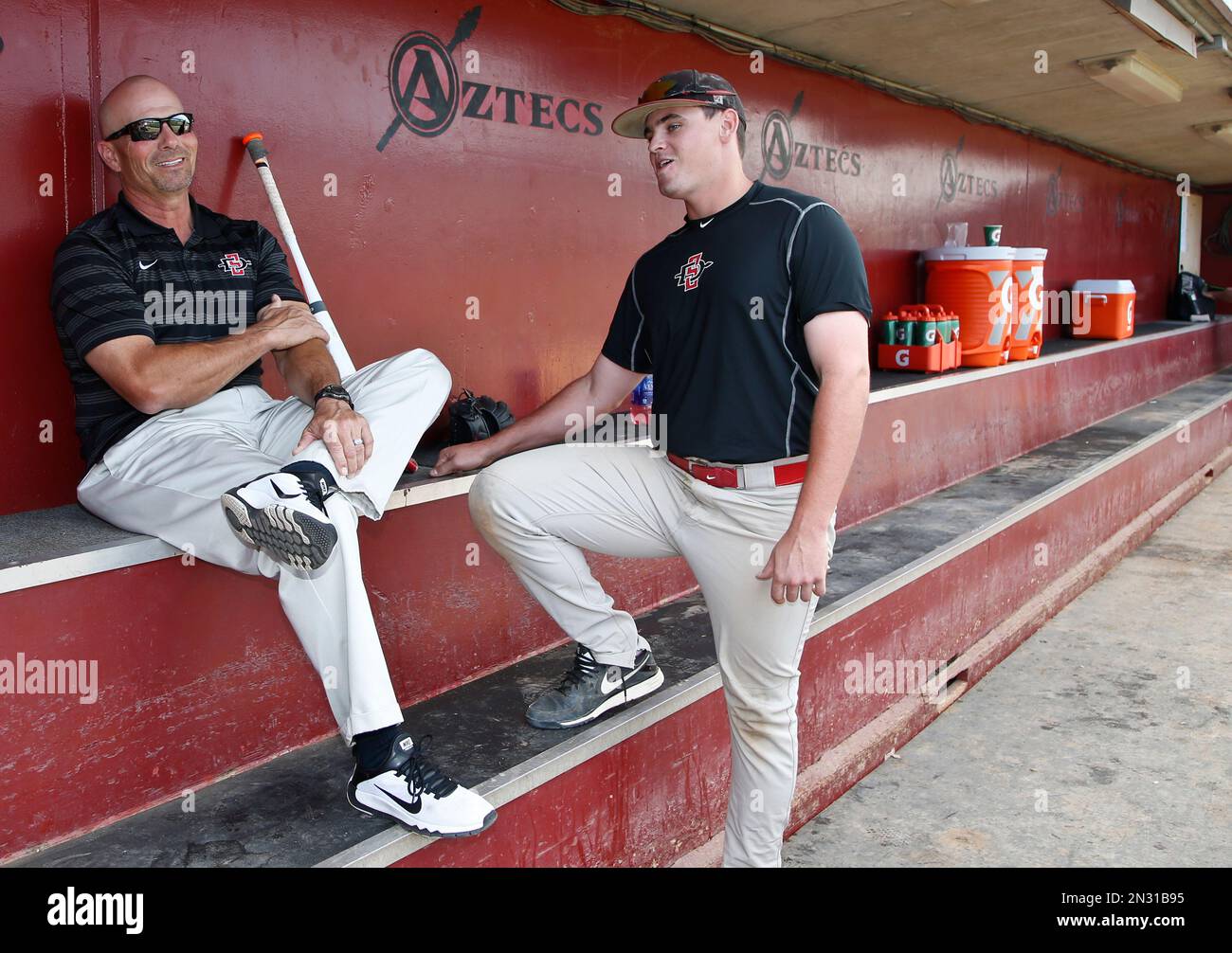 San Diego State baseball coach Mark Martinez, who has taken over the ...