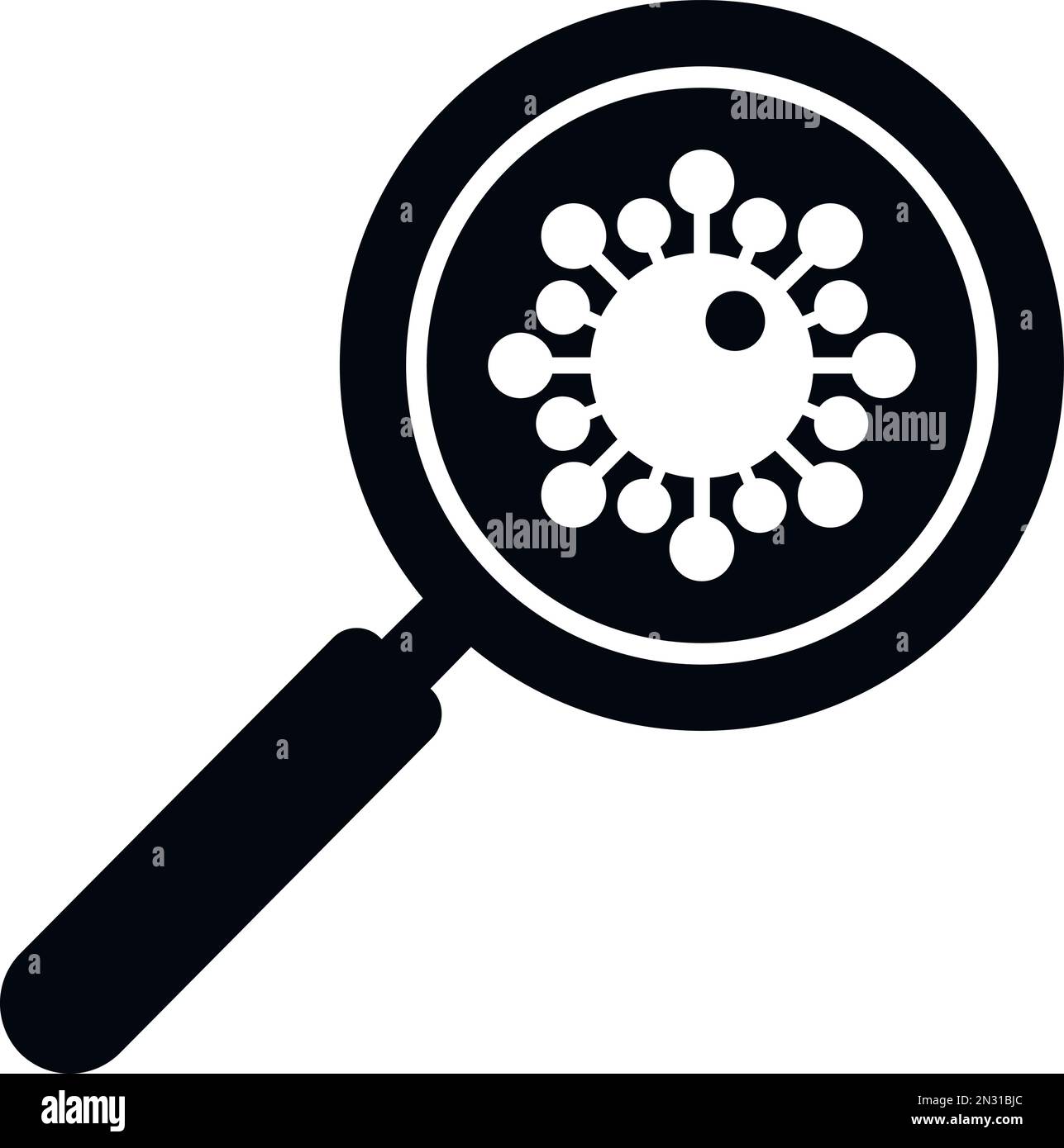 Search Online Virus Icon Simple Vector Laptop Error Computer Fraud