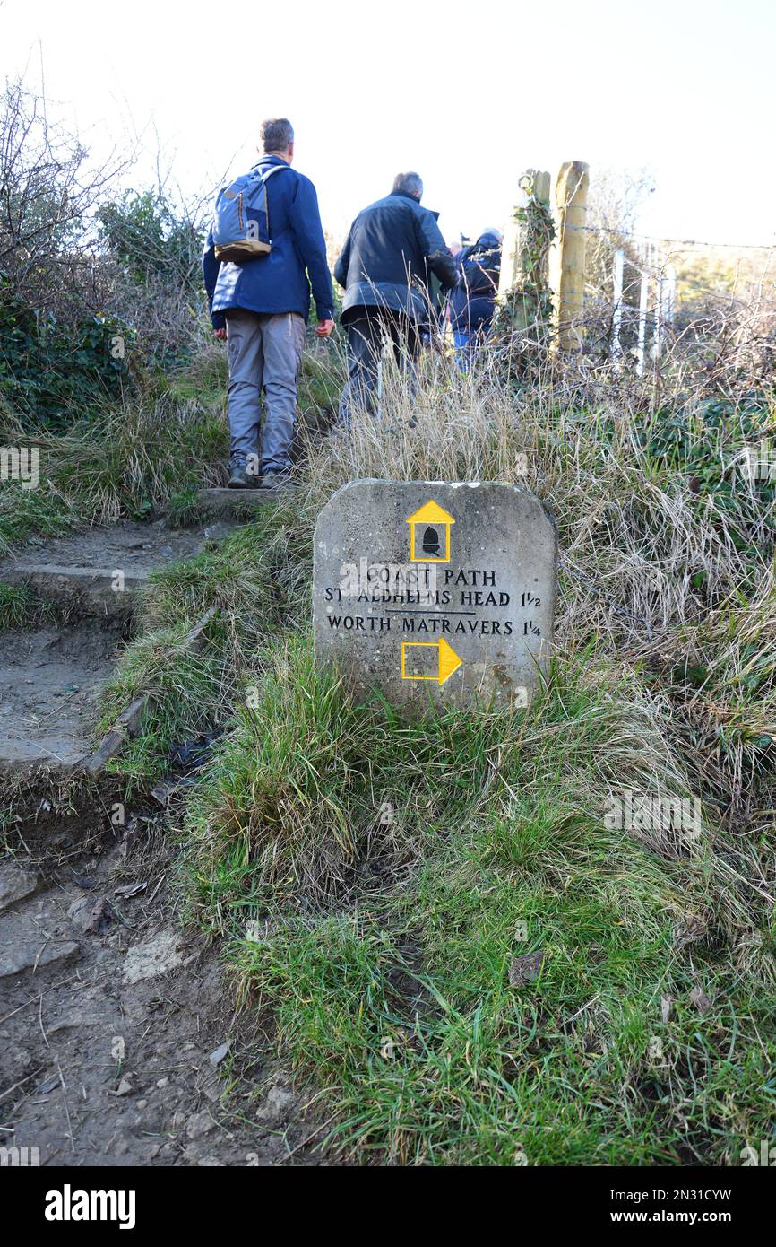 National trust coastal path Stock Photo - Alamy